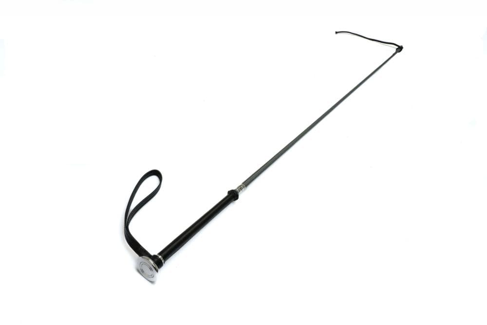 Leather handled Whip in Grey