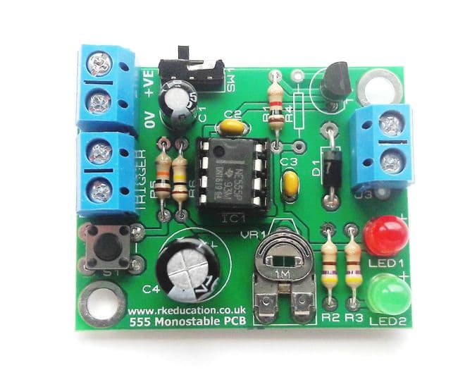 555 Monostable Timer Project Self Build Kit
