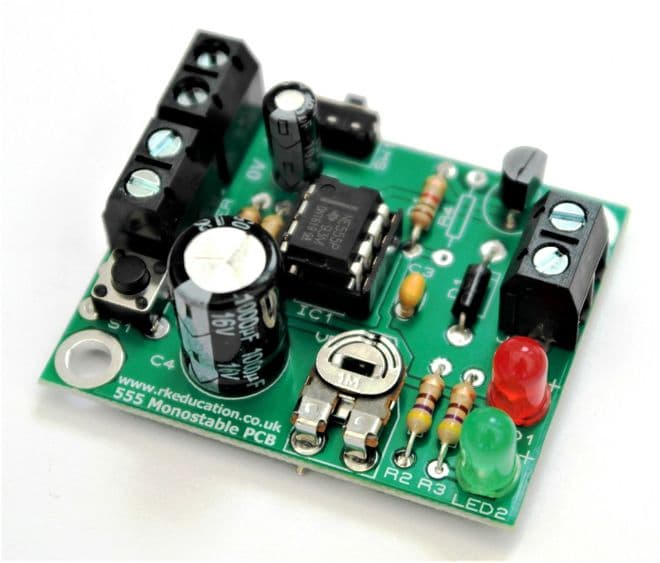 555 Monostable Timer Project Self Build Kit