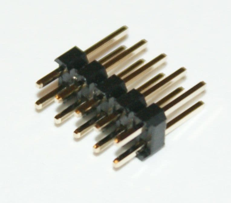 8 Way 4 4 Double Row Straight PCB Header Plug Pack of 10
