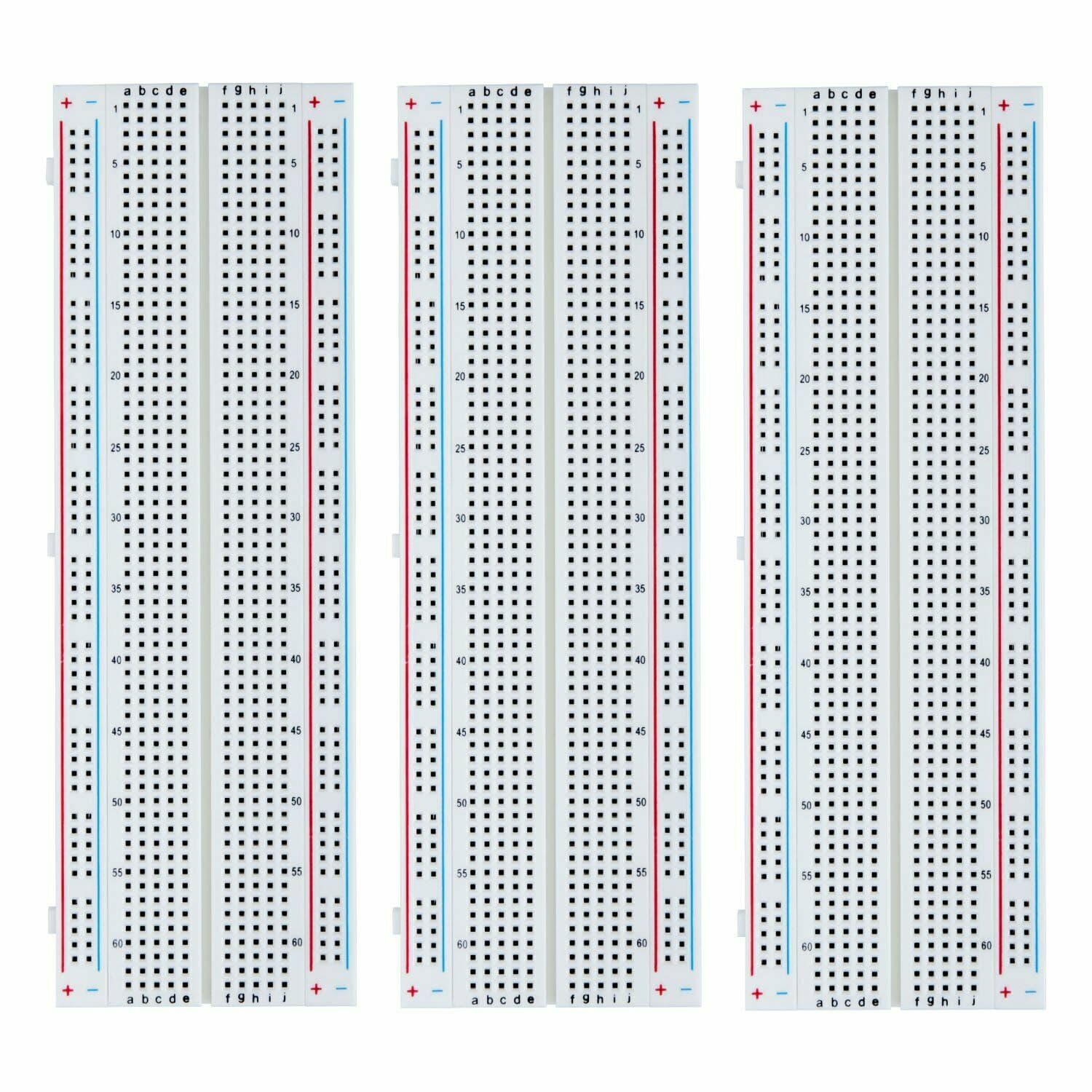 Breadboard for Prototyping White 830 Tie Points
