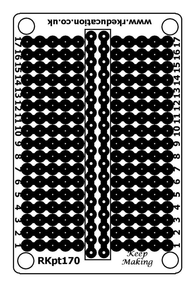 Rk Education PCB Copper Matrix Prototyping Solderable Breadboard