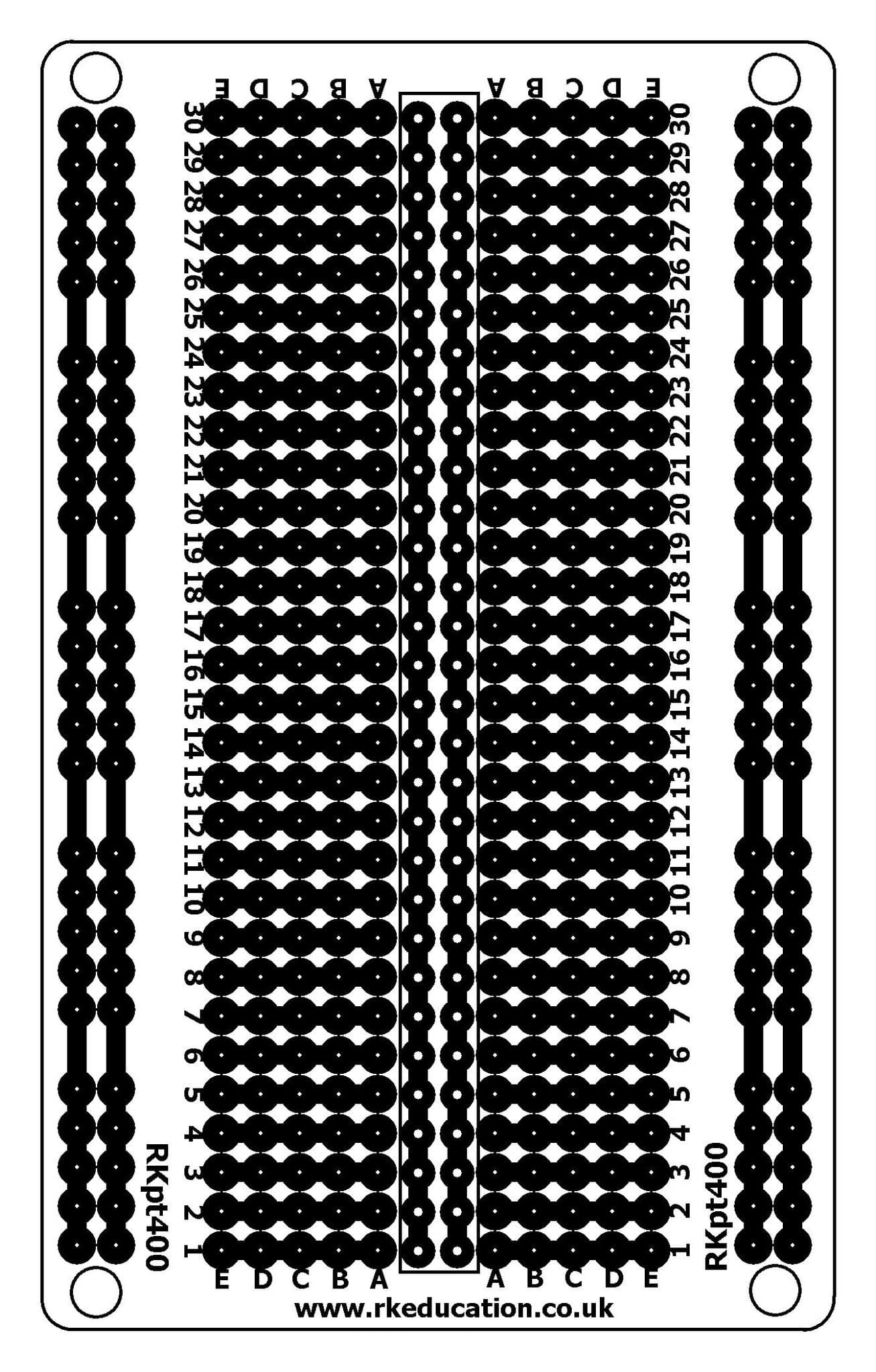 Rk Education PCB Copper Matrix Prototyping Solderable Breadboard