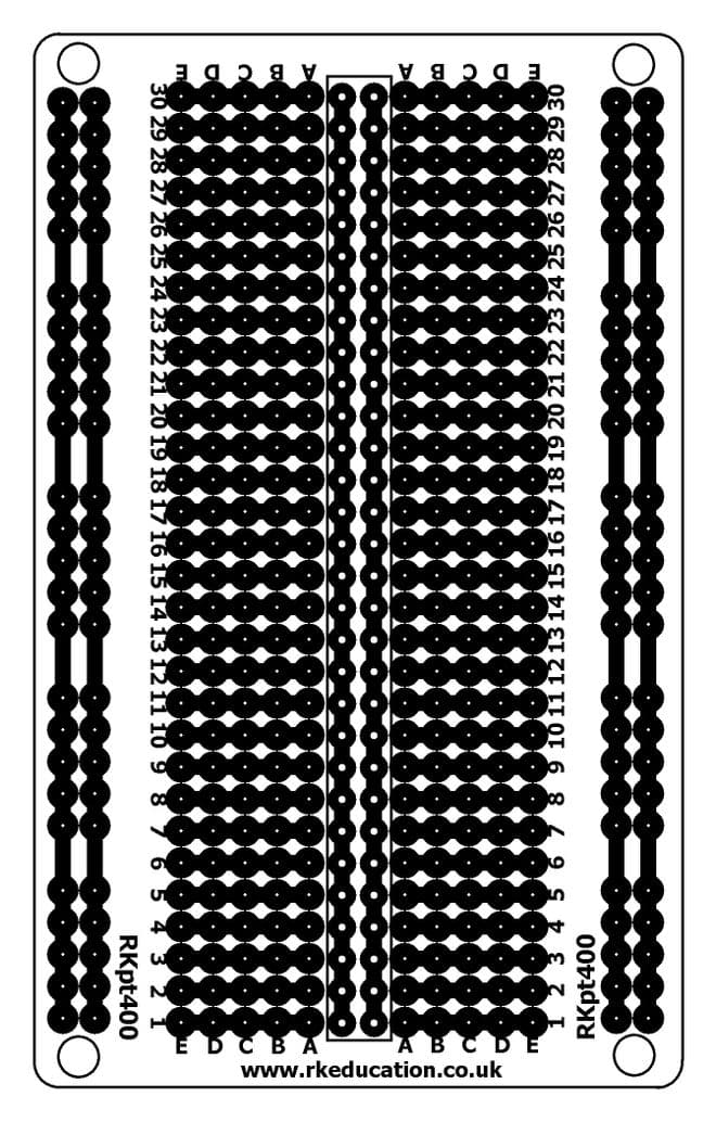 Rk Education PCB Copper Matrix Prototyping Solderable Breadboard