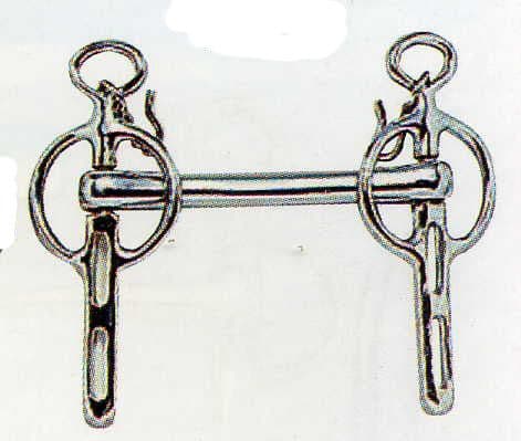 Driving bit Liverpool turn cheeks chromed steel with curb chain