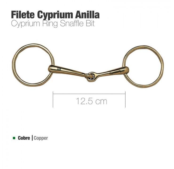 Loose ring snaffle bit in cyprium