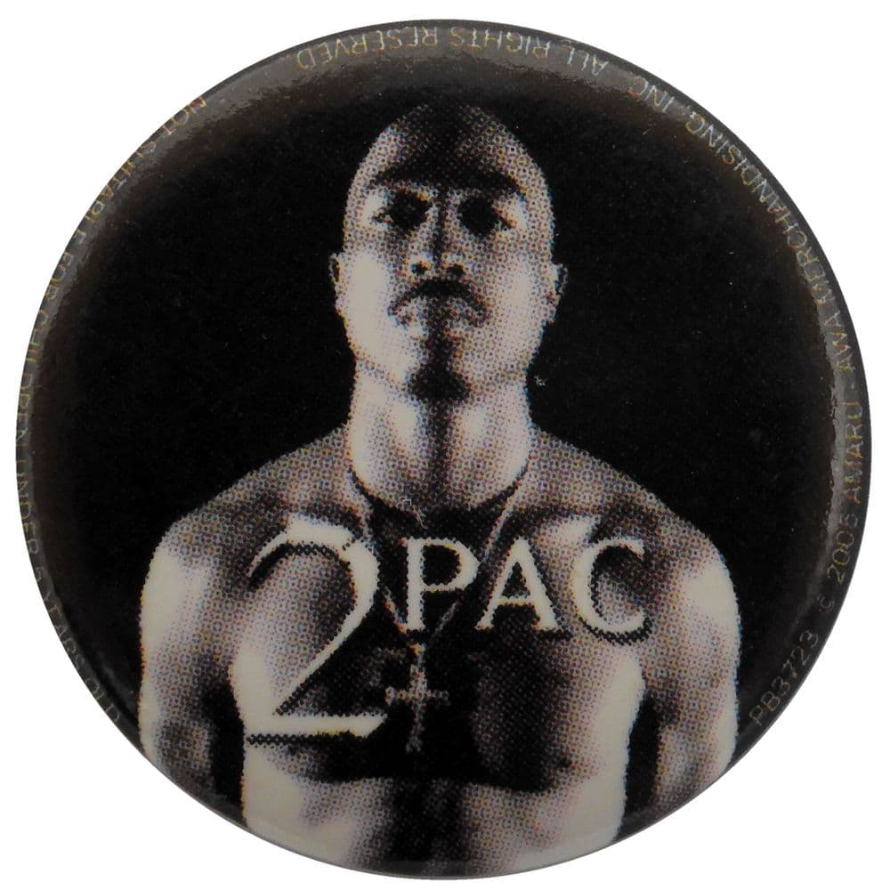 2Pac - Cross Necklace Button Badge