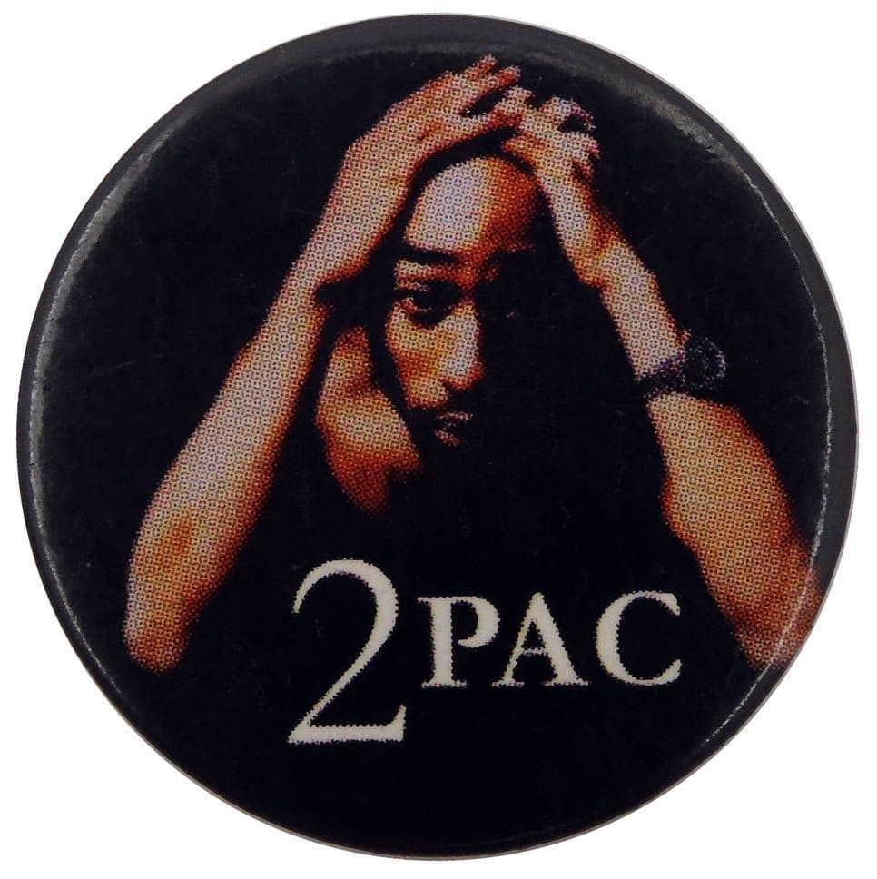 2Pac - Hands on Head Button Badge