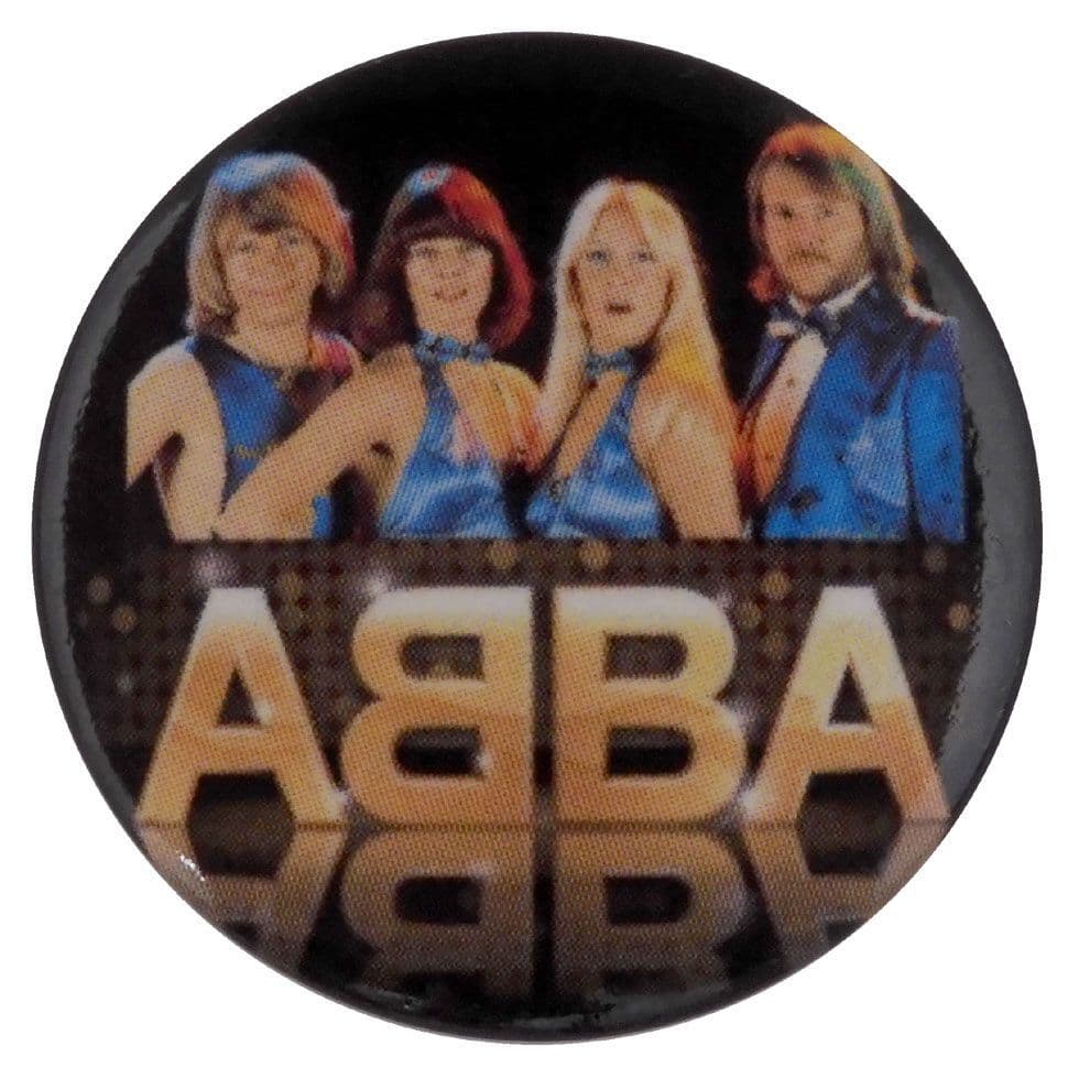 Abba - Group in Blue Button Badge