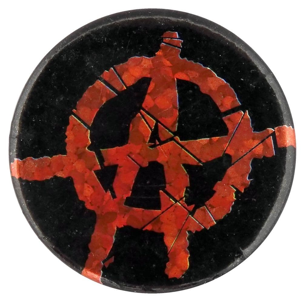 Anarchy Sign - Glittery Button Badge