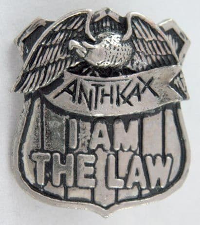 Anthrax - I am the Law Vintage Cast Metal Badge