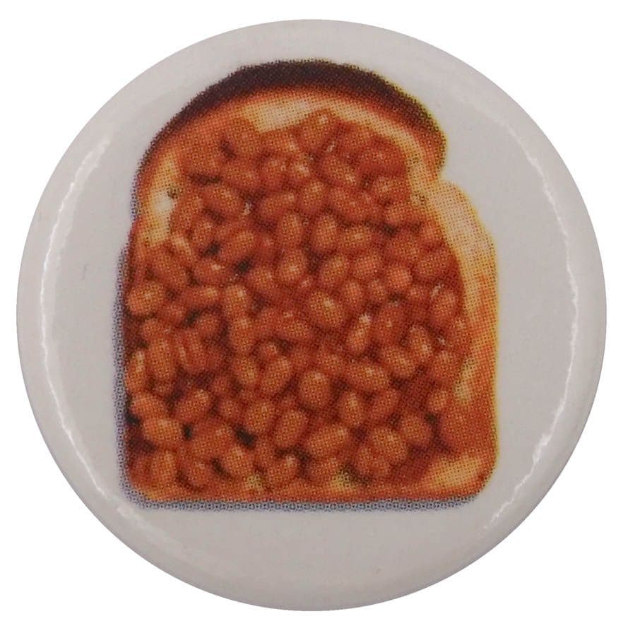 Baked Beans on Toast - Button Badge