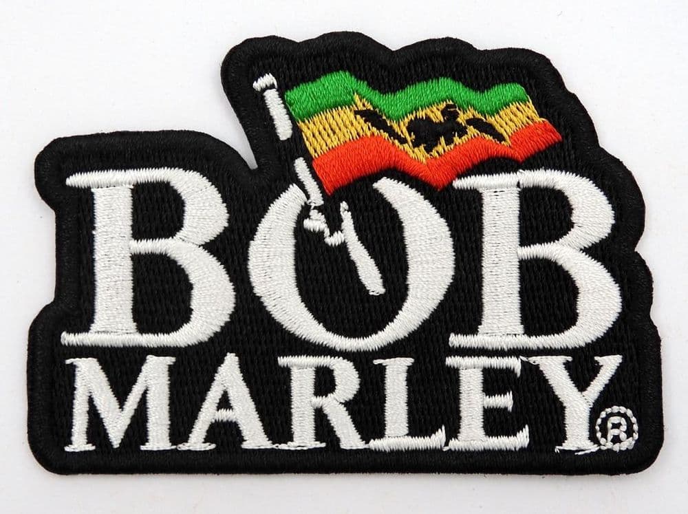 Bob Marley - White Logo Embroidered Patch