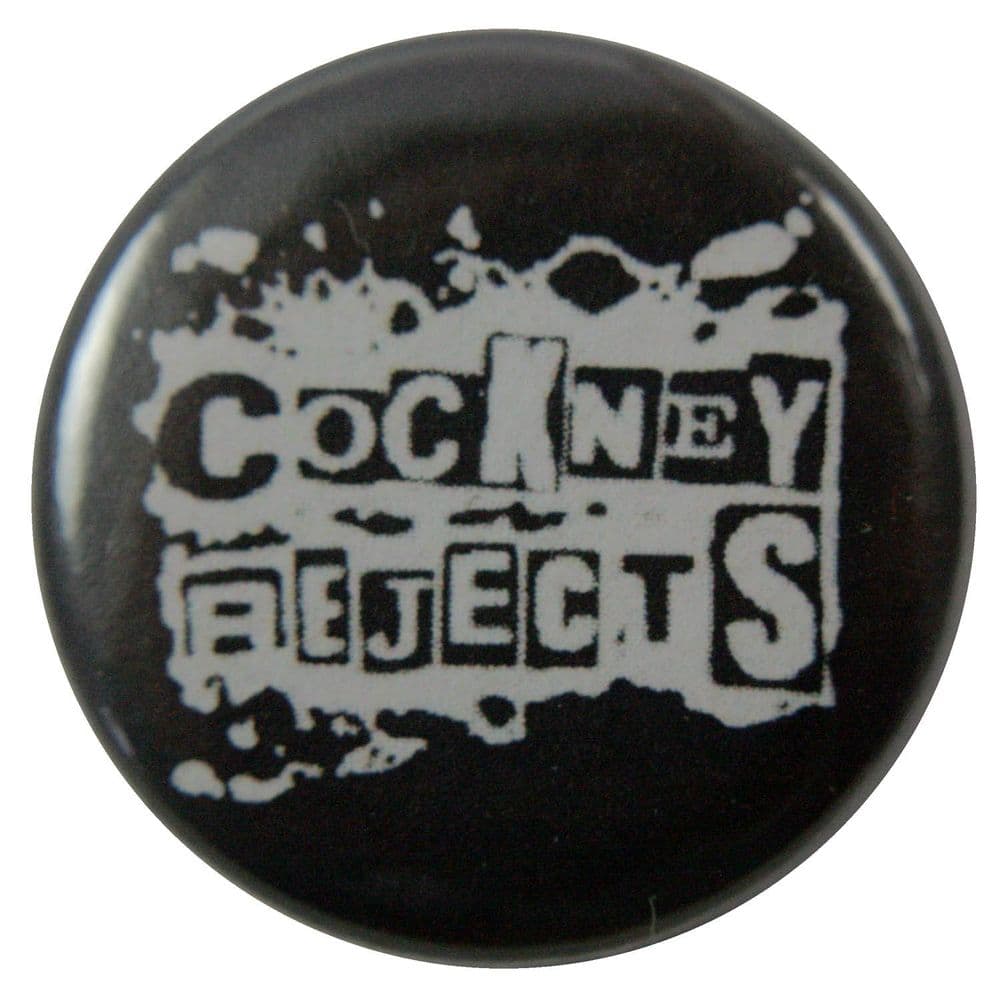 Cockney Rejects - Logo Black & White Button Badge