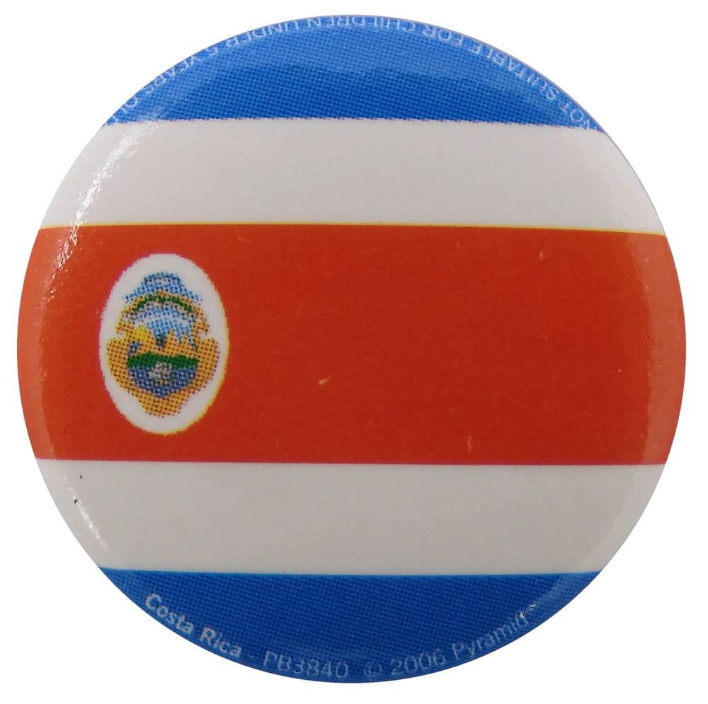 Costa Rica Flag - Button Badge