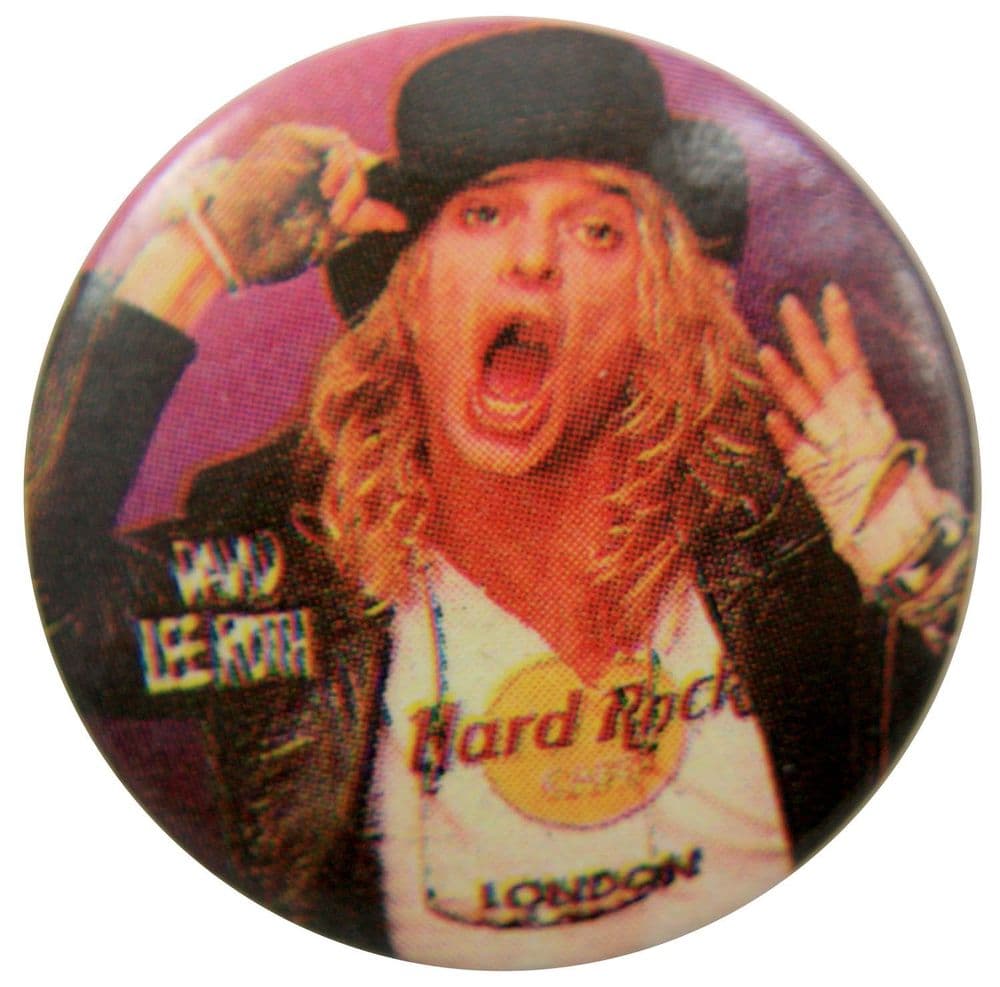 David Lee Roth - Black Hat Button Badge