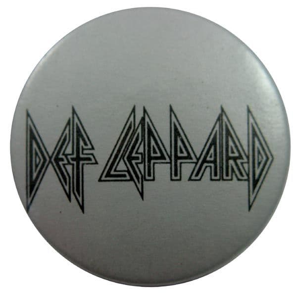 Def Leppard Logo Silver Button Badge