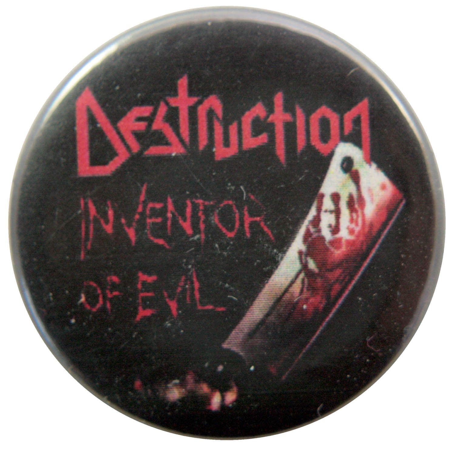 Destruction - Inventor of Evil Button Badge