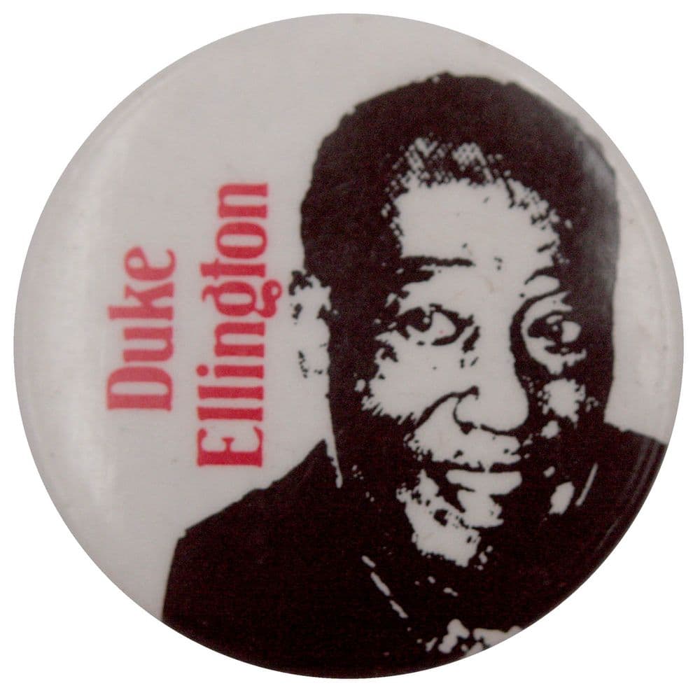 Duke Ellington - White Button Badge