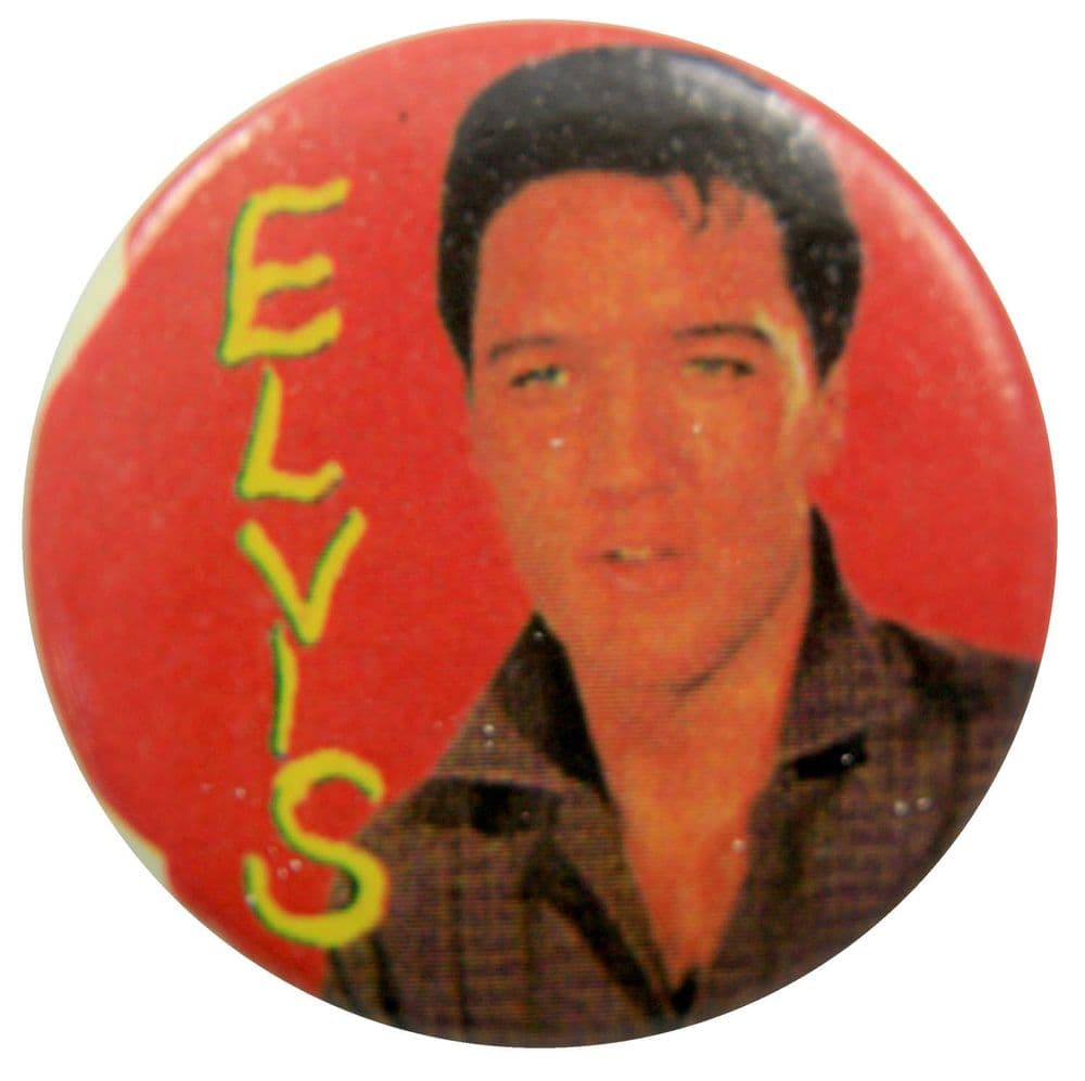 Elvis Presley - Elvis Red Button Badge