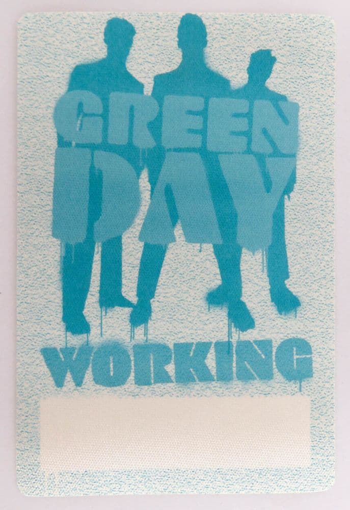 Green Day - The Pop Disaster Tour 2002 Teal Working Backstage Pass