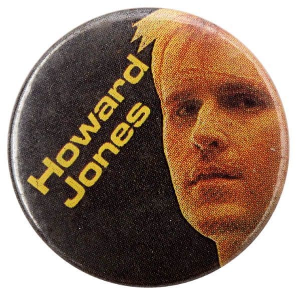 Howard Jones - Black Background Button Badge