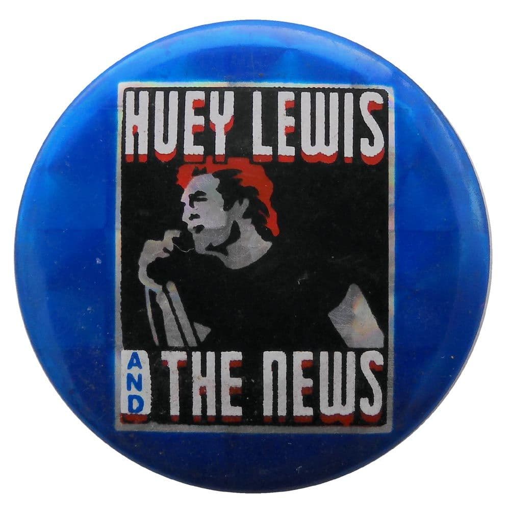 Huey Lewis and the News - Huey Prismatic Button Badge