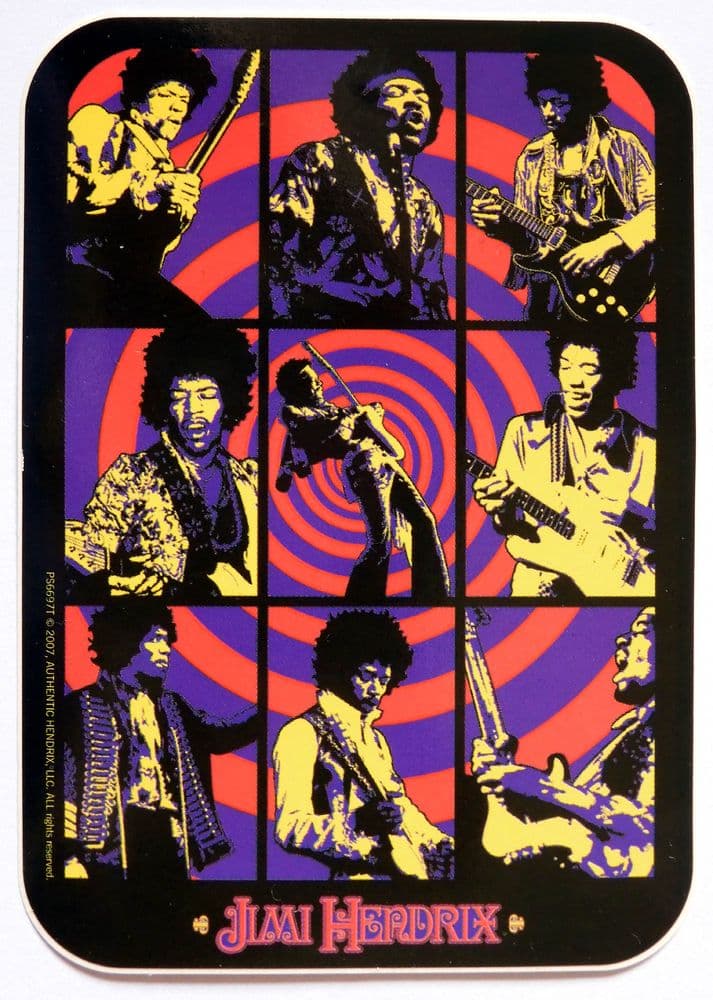 Jimi Hendrix - Psychedelic Pop Art Sticker