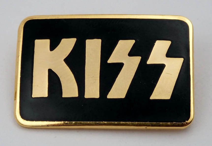 Kiss Logo Enamel Badge