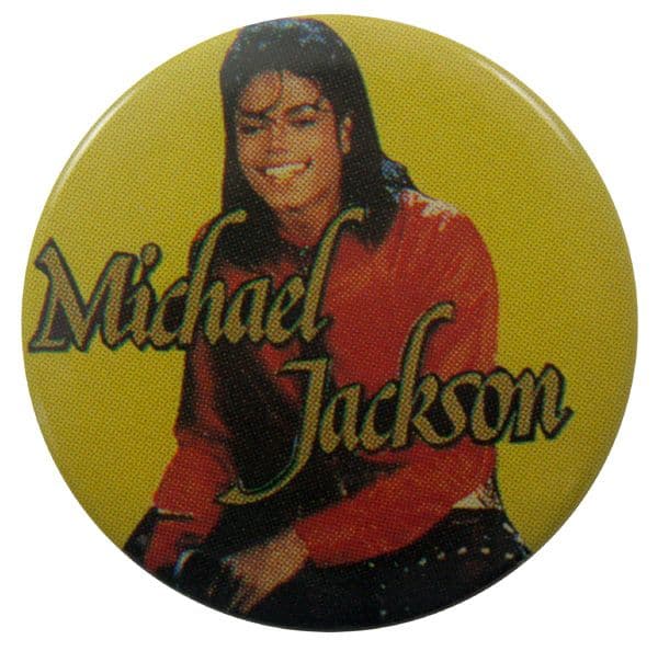 Michael Jackson - Yellow Background Button Badge