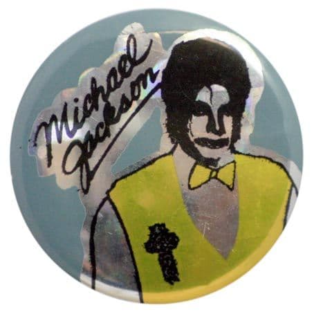 Michael Jackson - Yellow Bow Tie Prismatic Button Badge