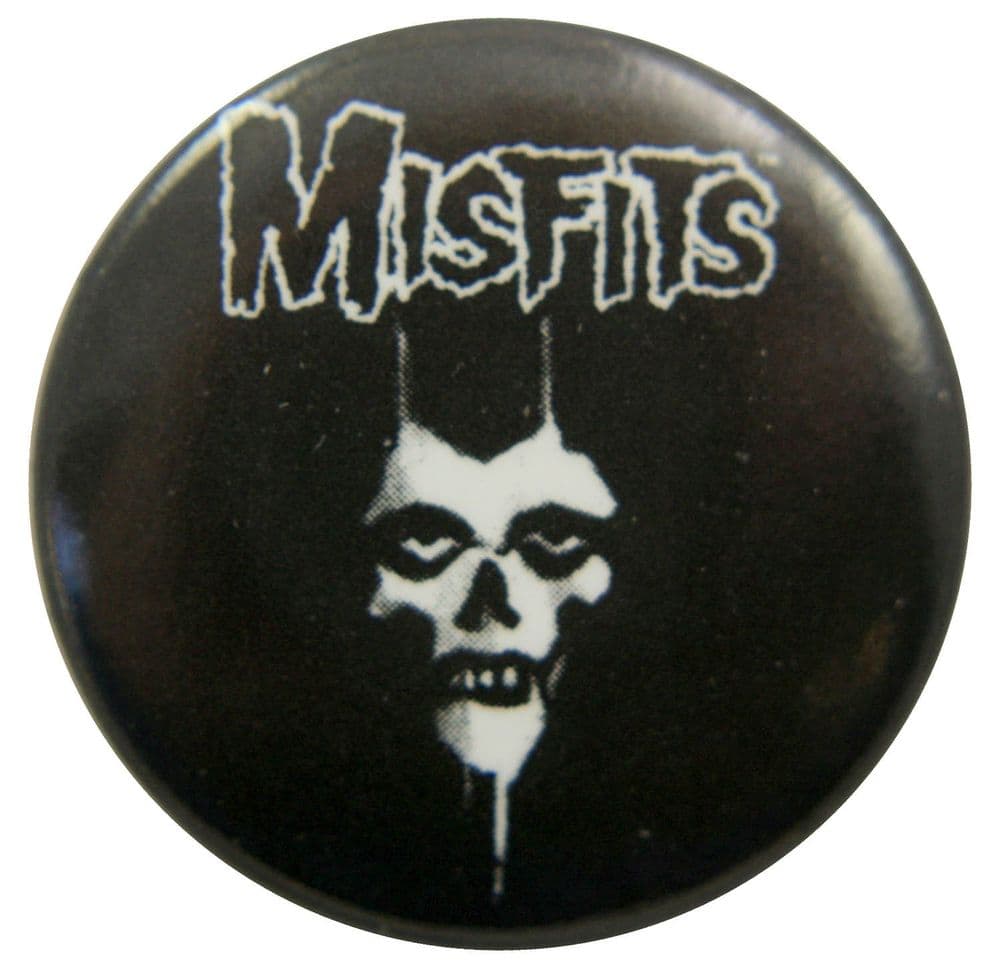 Misfits Skull Logo 2 Button Badge misfits-skull-logo-2-button-badge