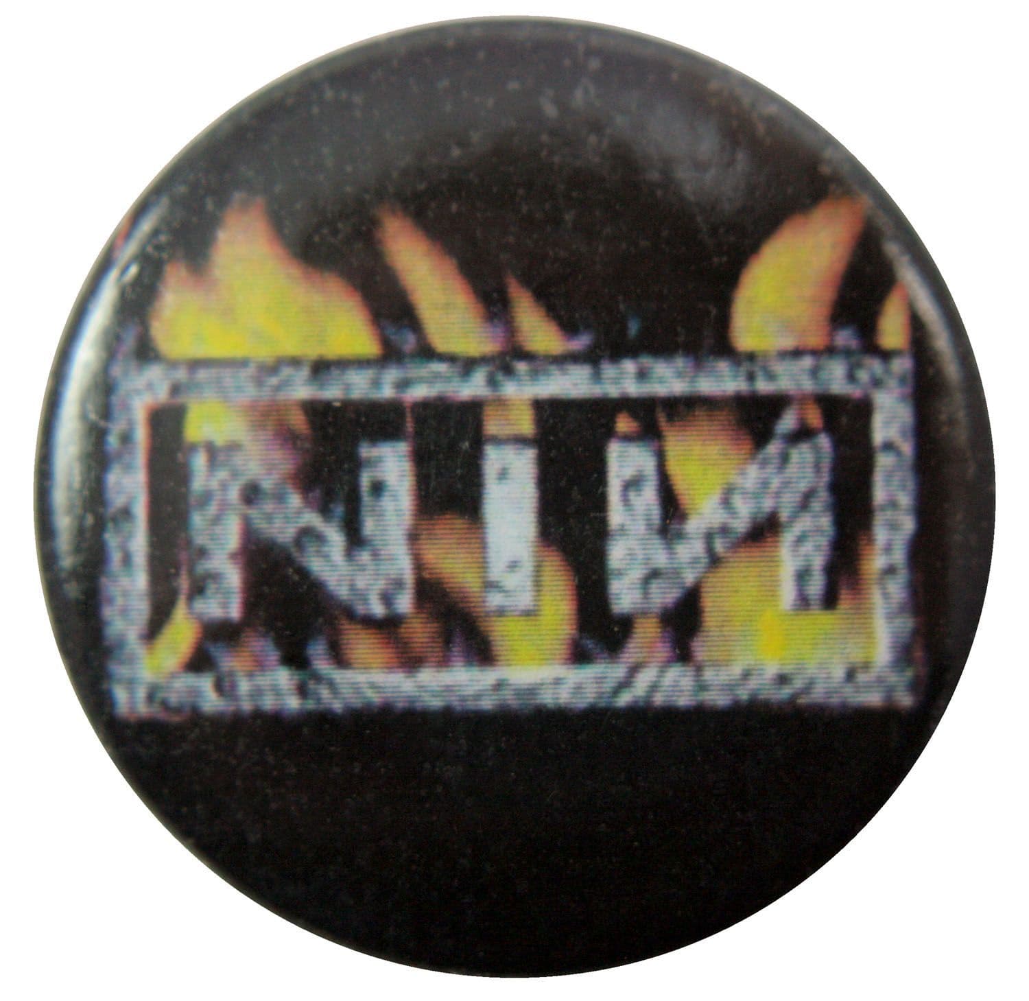 Nine Inch Nails - Logo Flames Button Badge