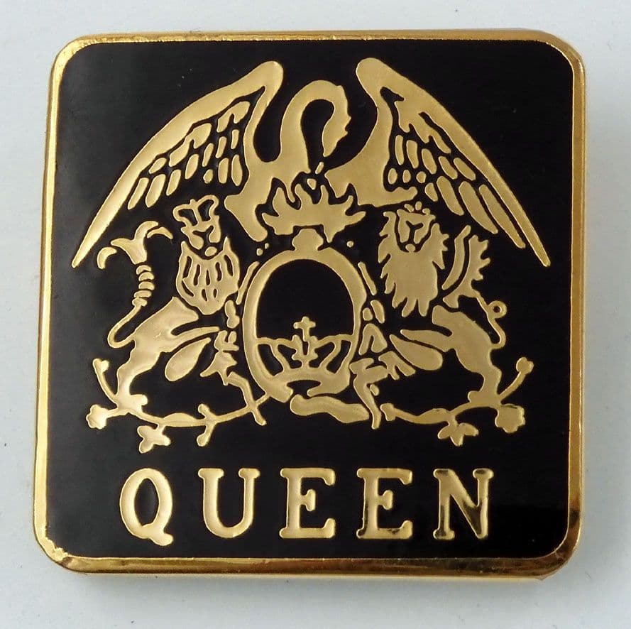 Queen - Crest Black Enamel Badge