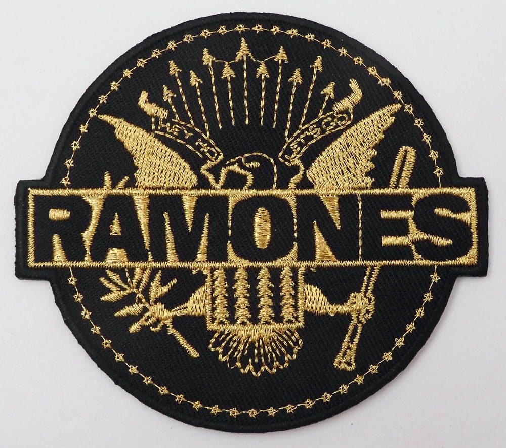 Ramones - Gold Crest Embroidered Patch