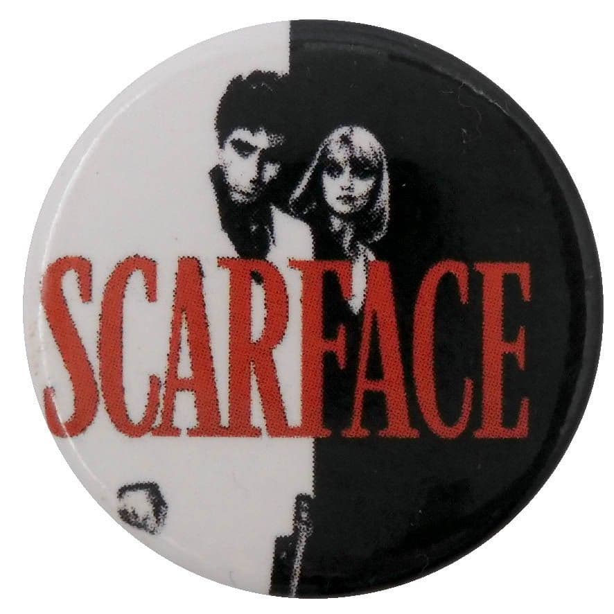 Scarface - Black & White Button Badge
