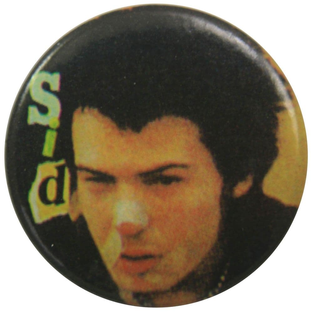 Sex Pistols Sid Close Up Button Badge