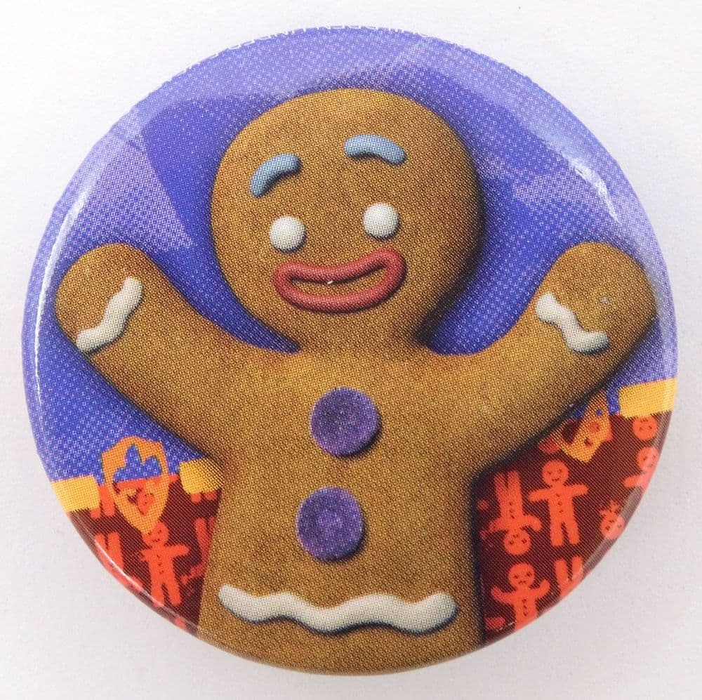 Shrek - Gingerbread Man Large Button Badge