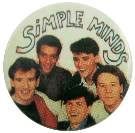 Simple Minds - Group White Button Badge