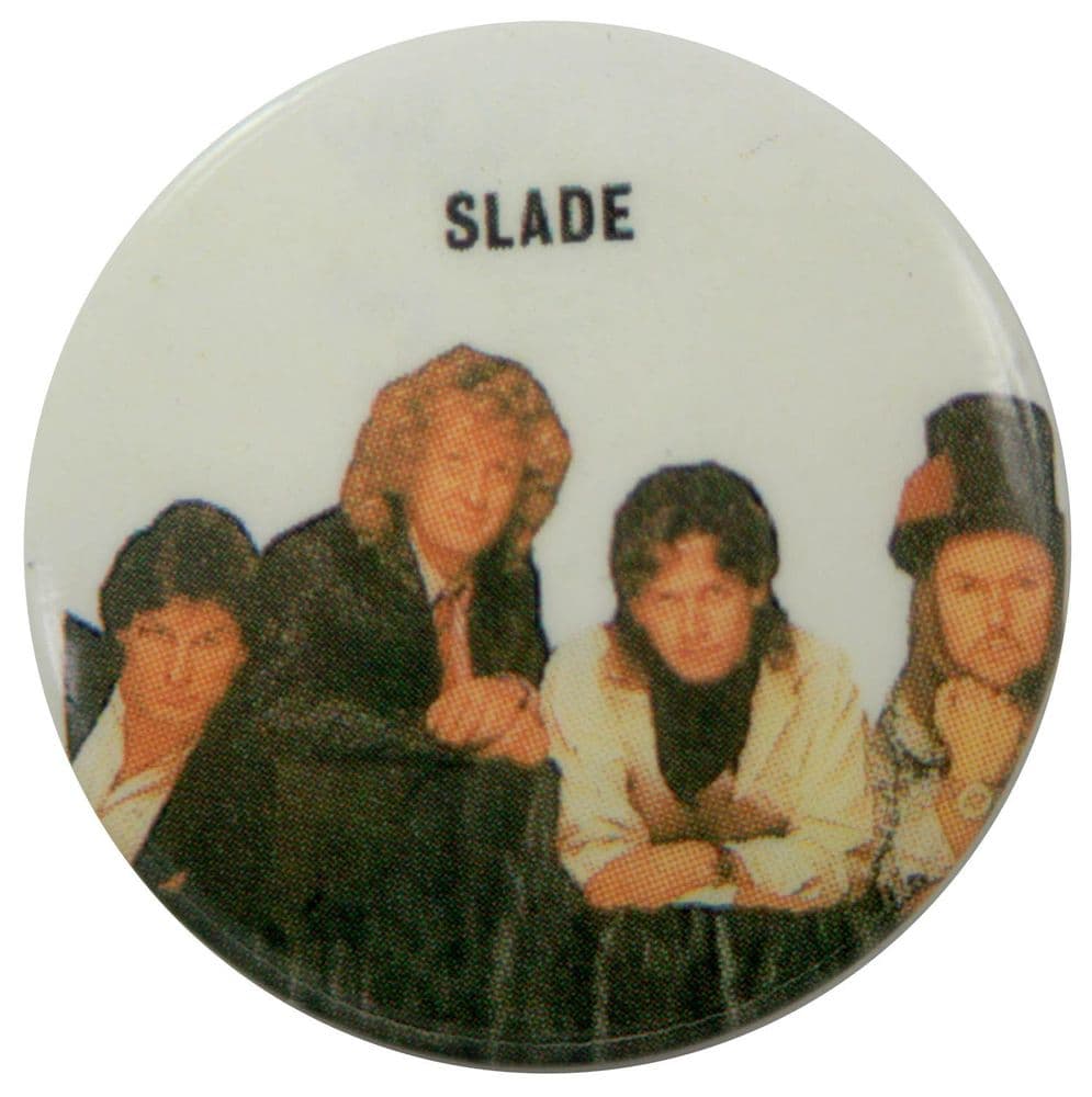 Slade - Group White Button Badge