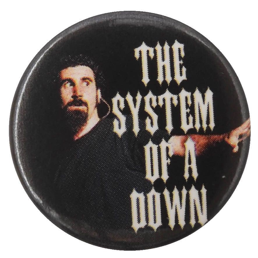 System of a Down - Serj Black Button Badge