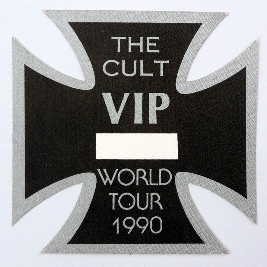 The Cult - World Tour 1990 VIP Vintage Backstage Pass