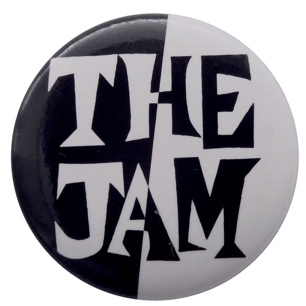 The Jam - Black and White Logo Button Badge