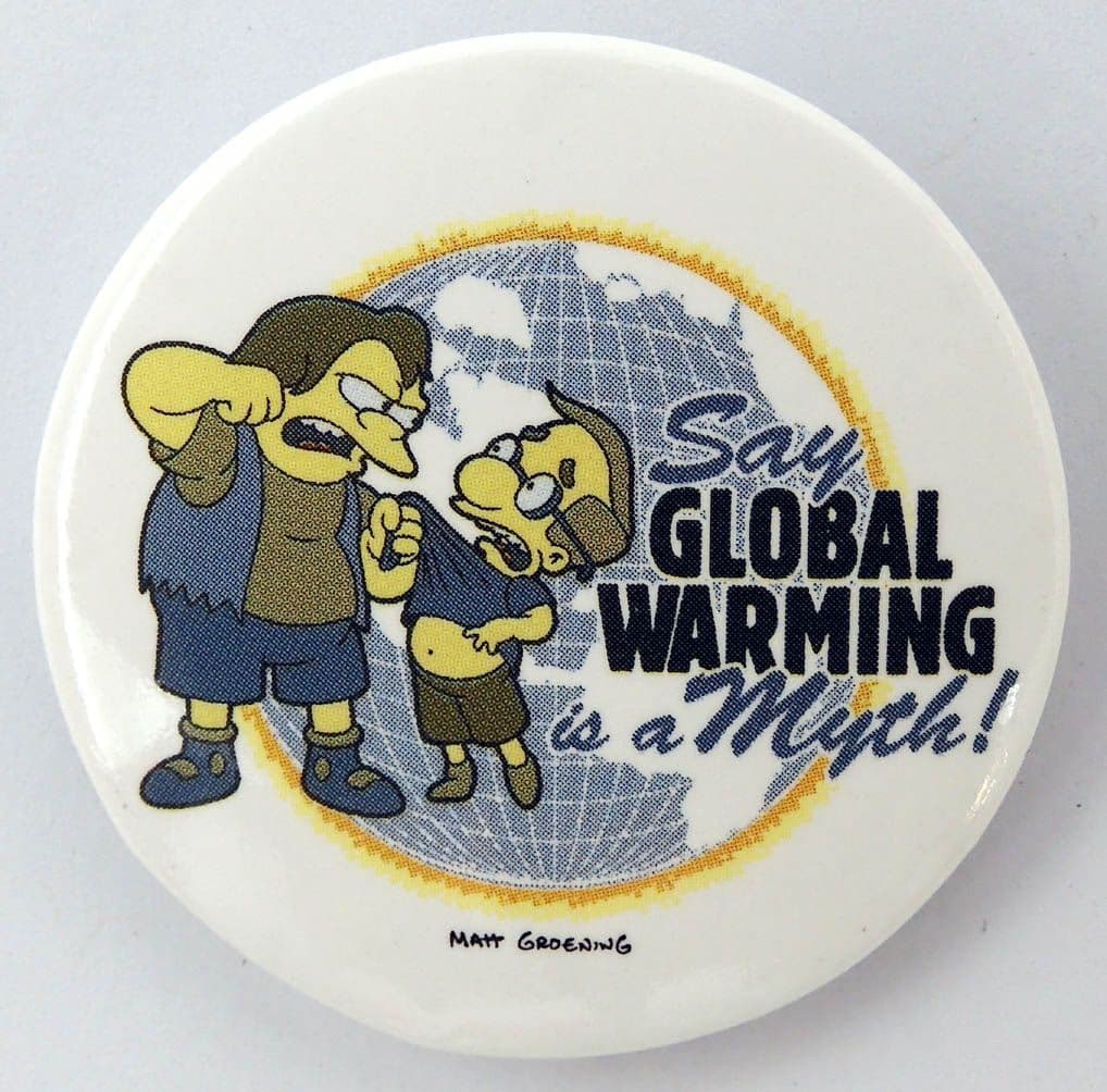 The Simpsons - Global Warming Large Button Badge