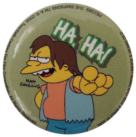 The Simpsons - Ha Ha Button Badge