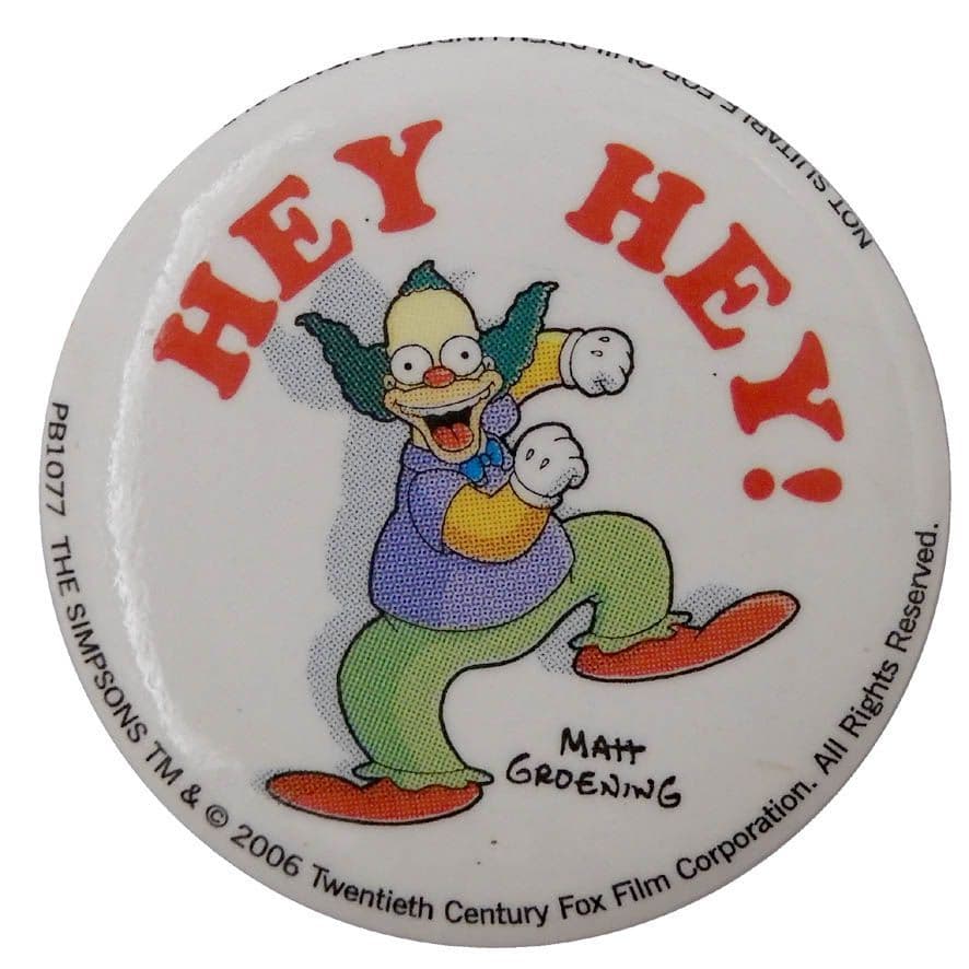 The Simpsons - Hey Hey Button Badge