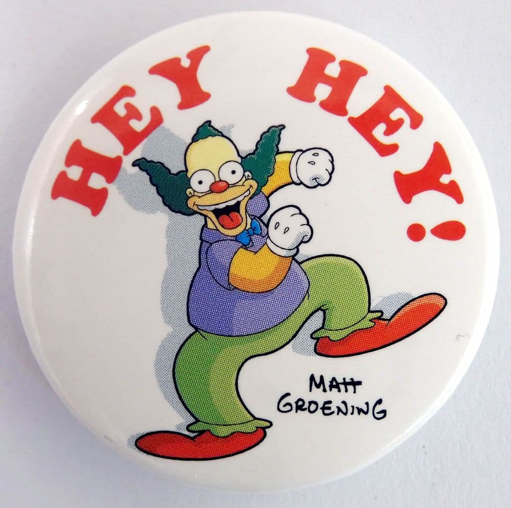 The Simpsons - Hey Hey Large Button Badge