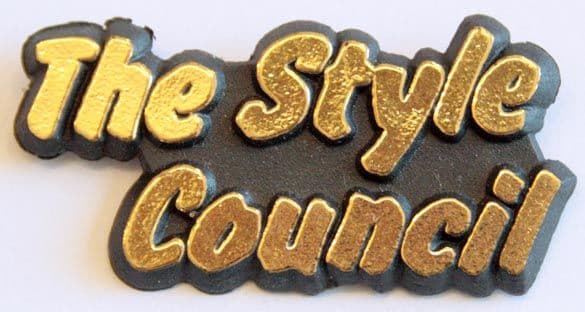 The Style Council - Gold Logo Plastic Badge