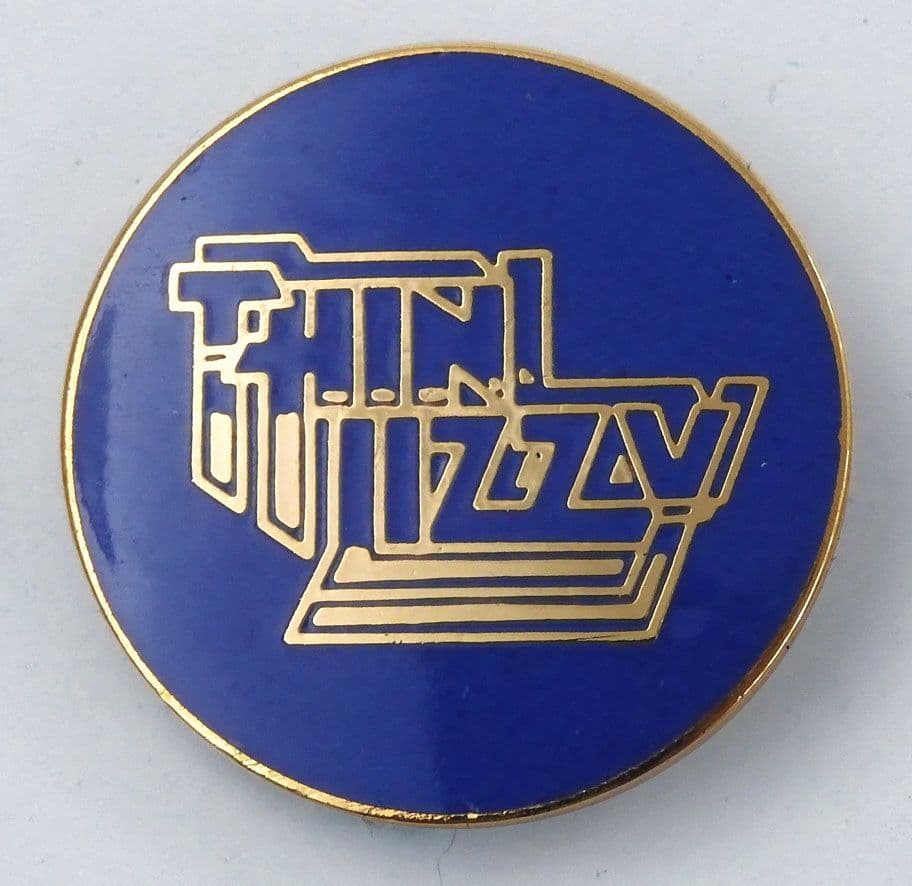 Thin Lizzy - Logo Round Blue Enamel Badge