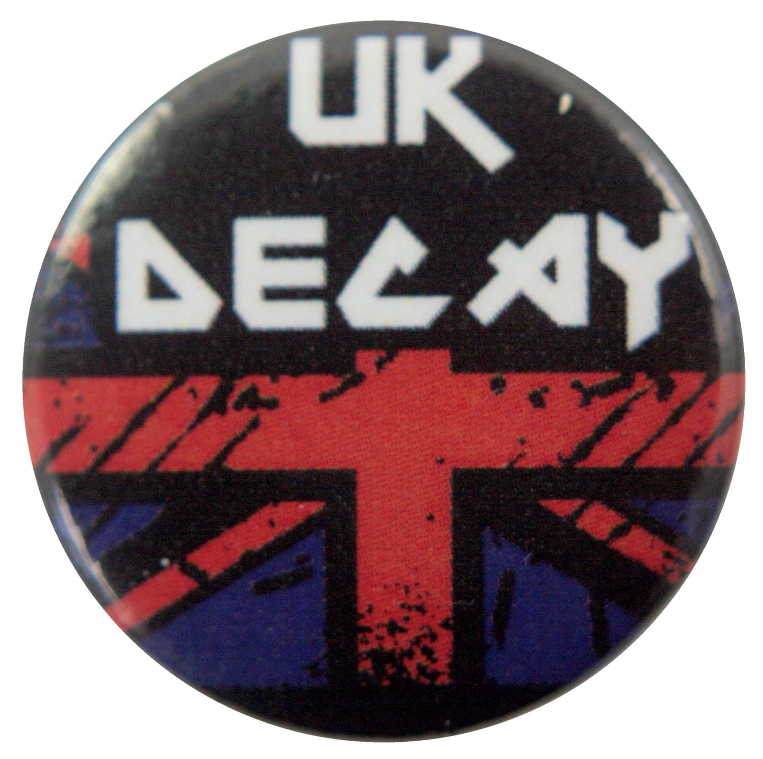 UK Decay - Logo / Flag Button Badge